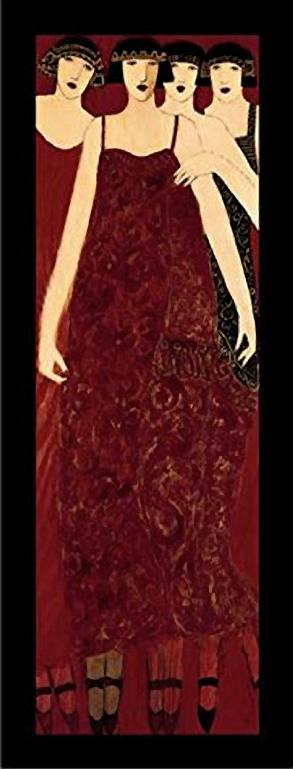 House of Hampton® Women in Crimson Gowns by Cynthia Markert - Picture ...