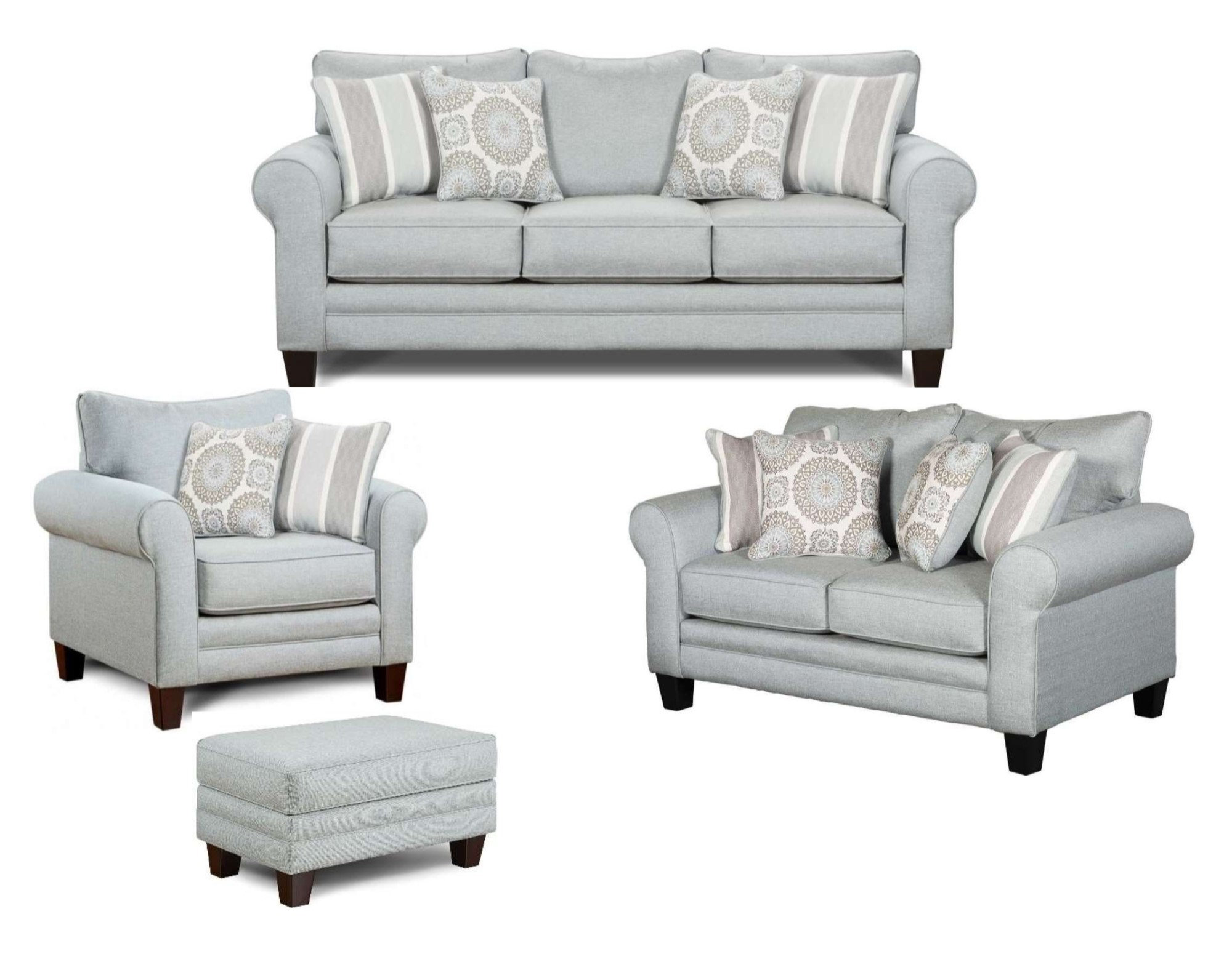 Southern Home Furnishings Grande Mist 4-piece Group & Reviews | Wayfair