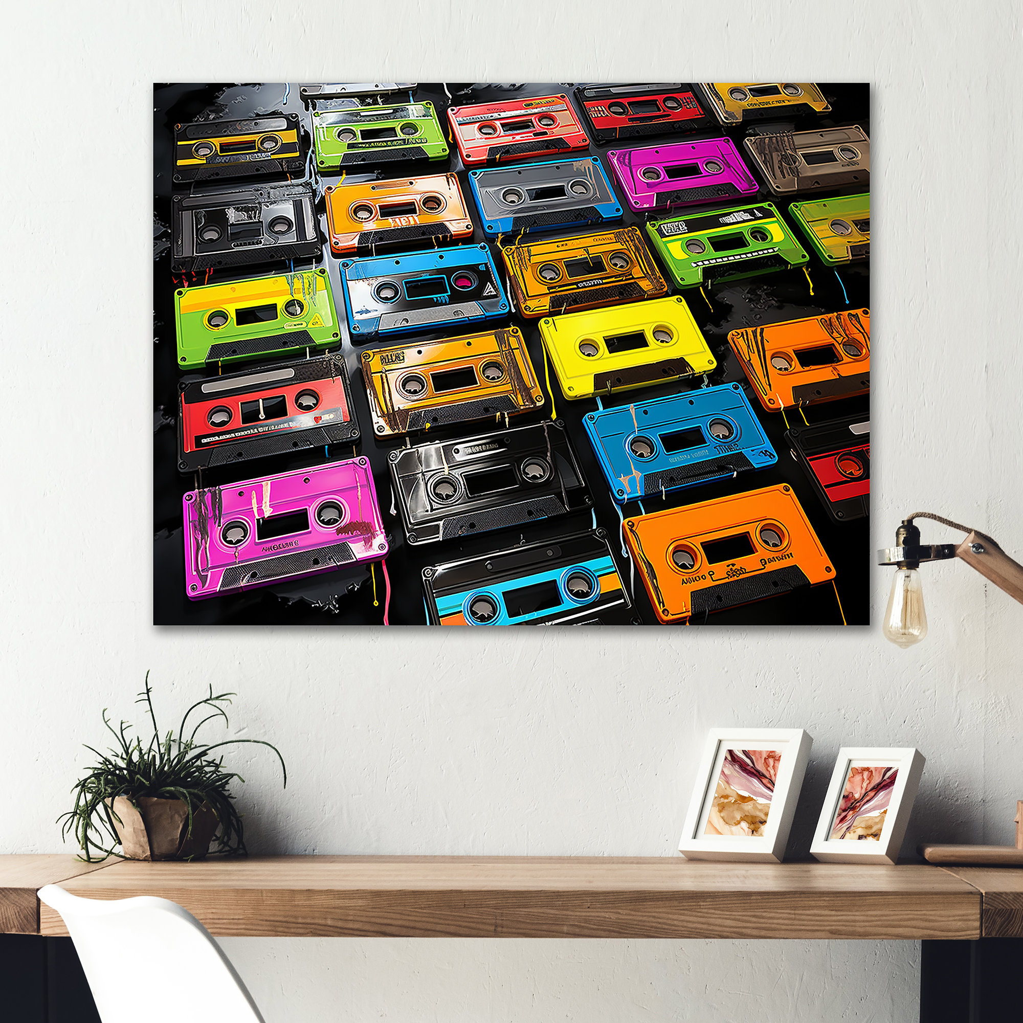 Lark Manor™ Retro Future Melodic Beats II - Cassette Tapes Metal Wall ...