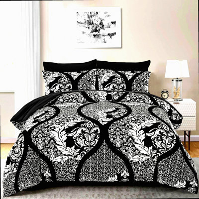black damask comforter