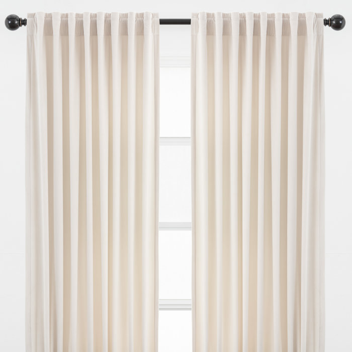 Eider & Ivory™ Heady Polyester Room Darkening Curtain Pair & Reviews ...