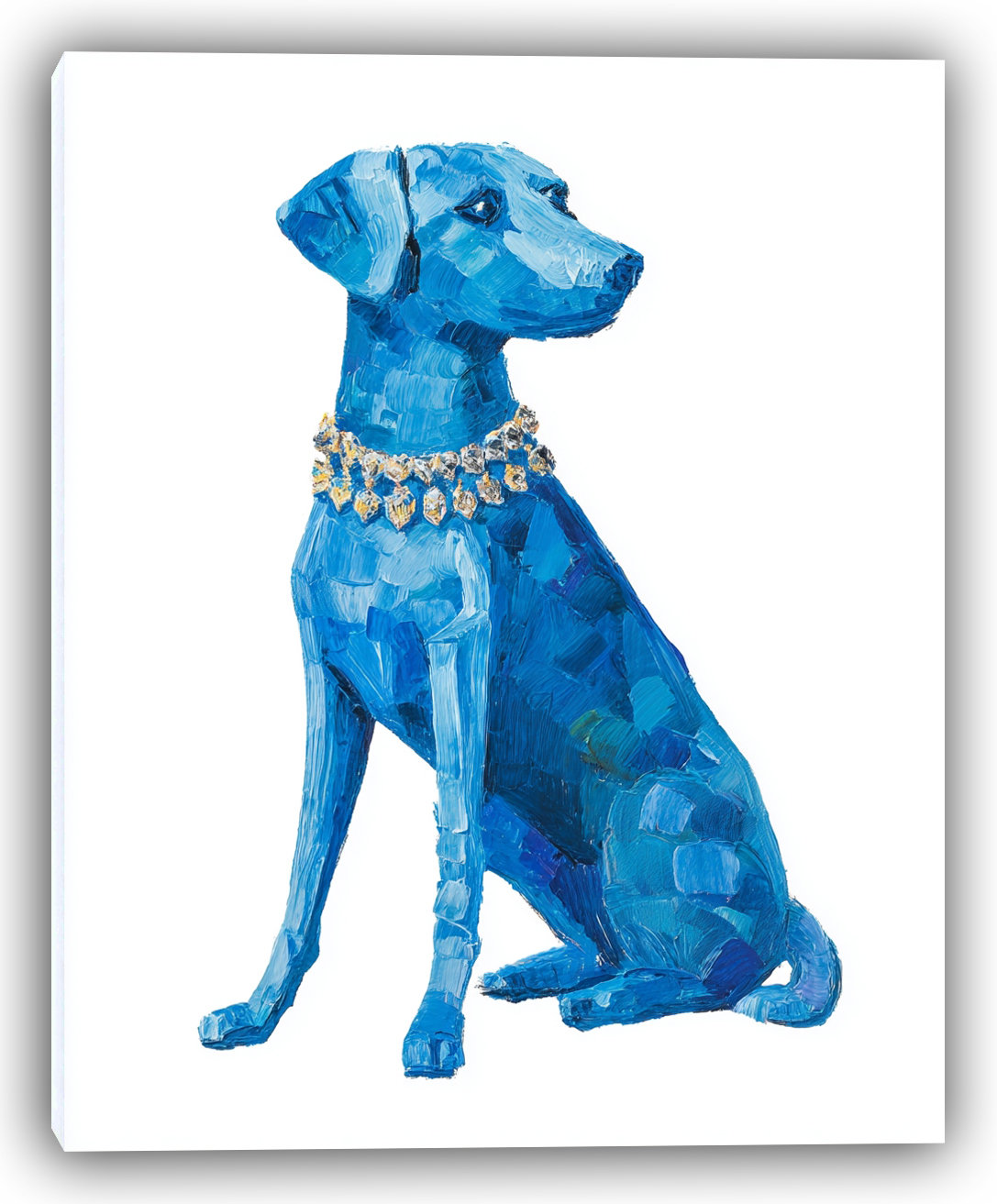 Latitude Run® Royal Blue Dog Wrapped Canvas Wall Art - Wayfair Canada