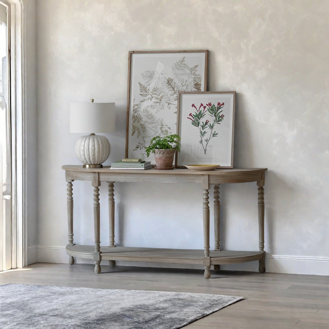 Canora Grey Rural Retro Semicircle Console Table | Wayfair