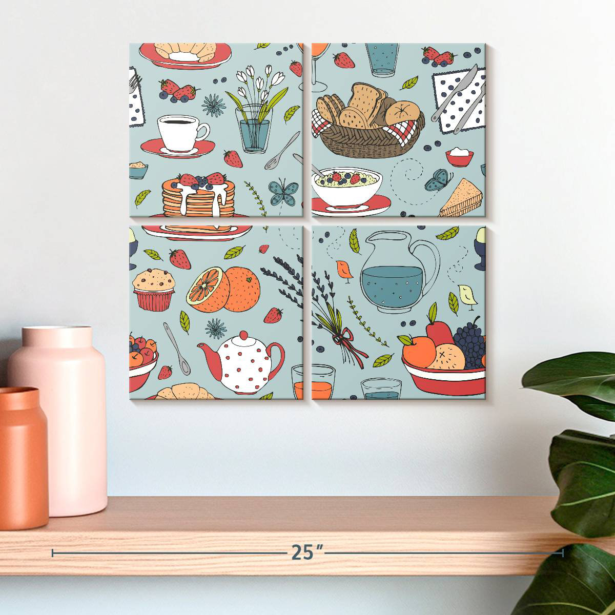 Elephant Stock Breakfast Food Pattern | Wayfair