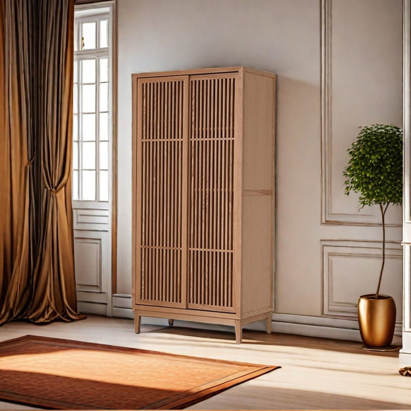 Parttlion Chinese style retro exquisite bedroom wardrobe | Wayfair