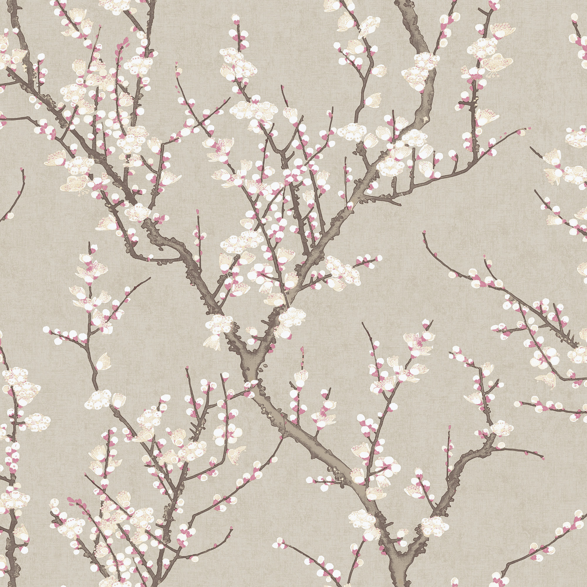 Galerie Wallcoverings Spring Blossom Sakura Tree Design 33' L x 21" W ...