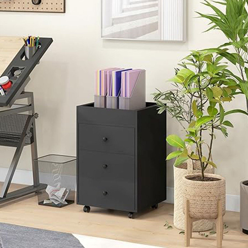 Latitude Run® 3 Drawer Home Office Storage Cabinet, Office Drawer on ...