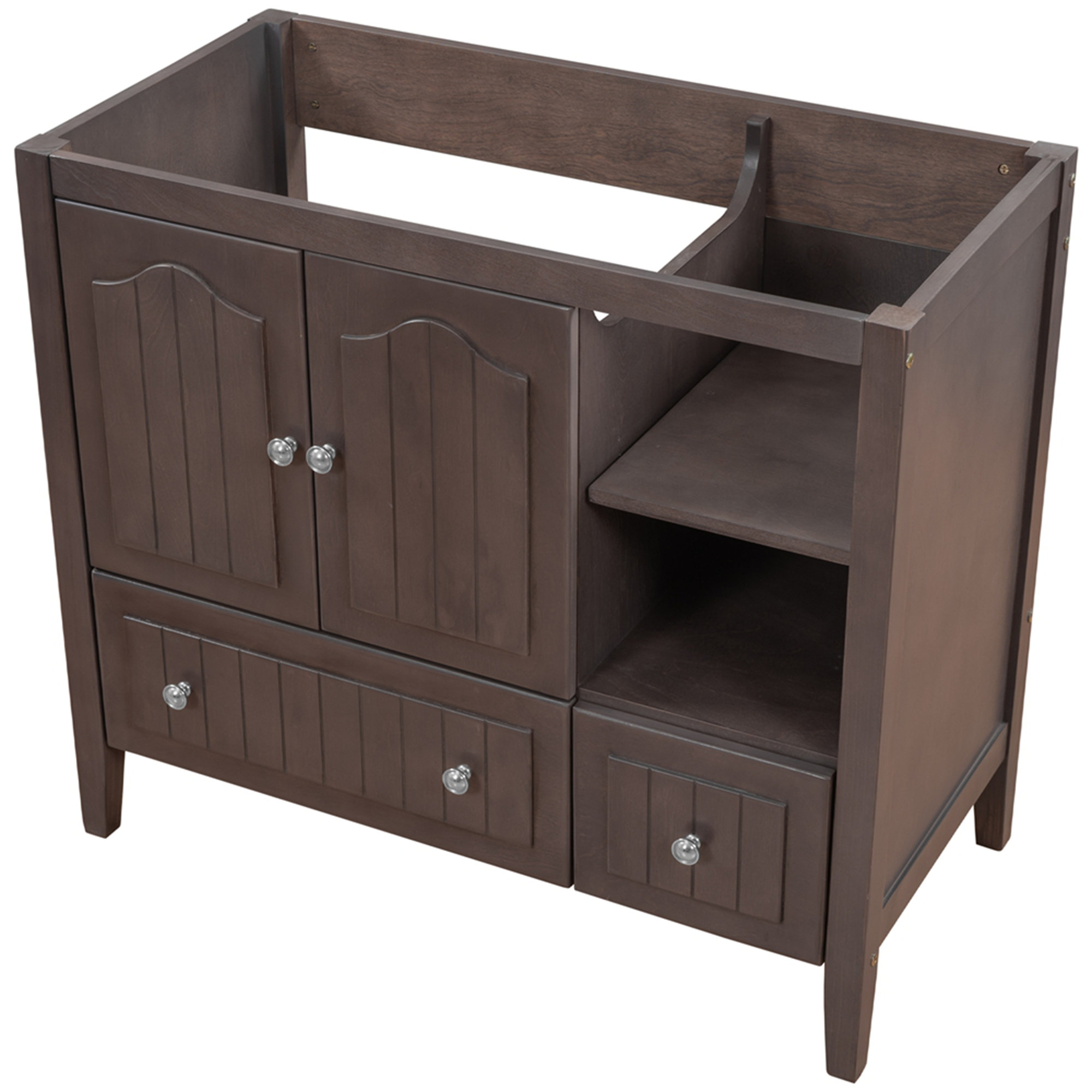 Galibens (Base Only) 36" Bathroom Vanity, Solid Wood Frame And MDF ...