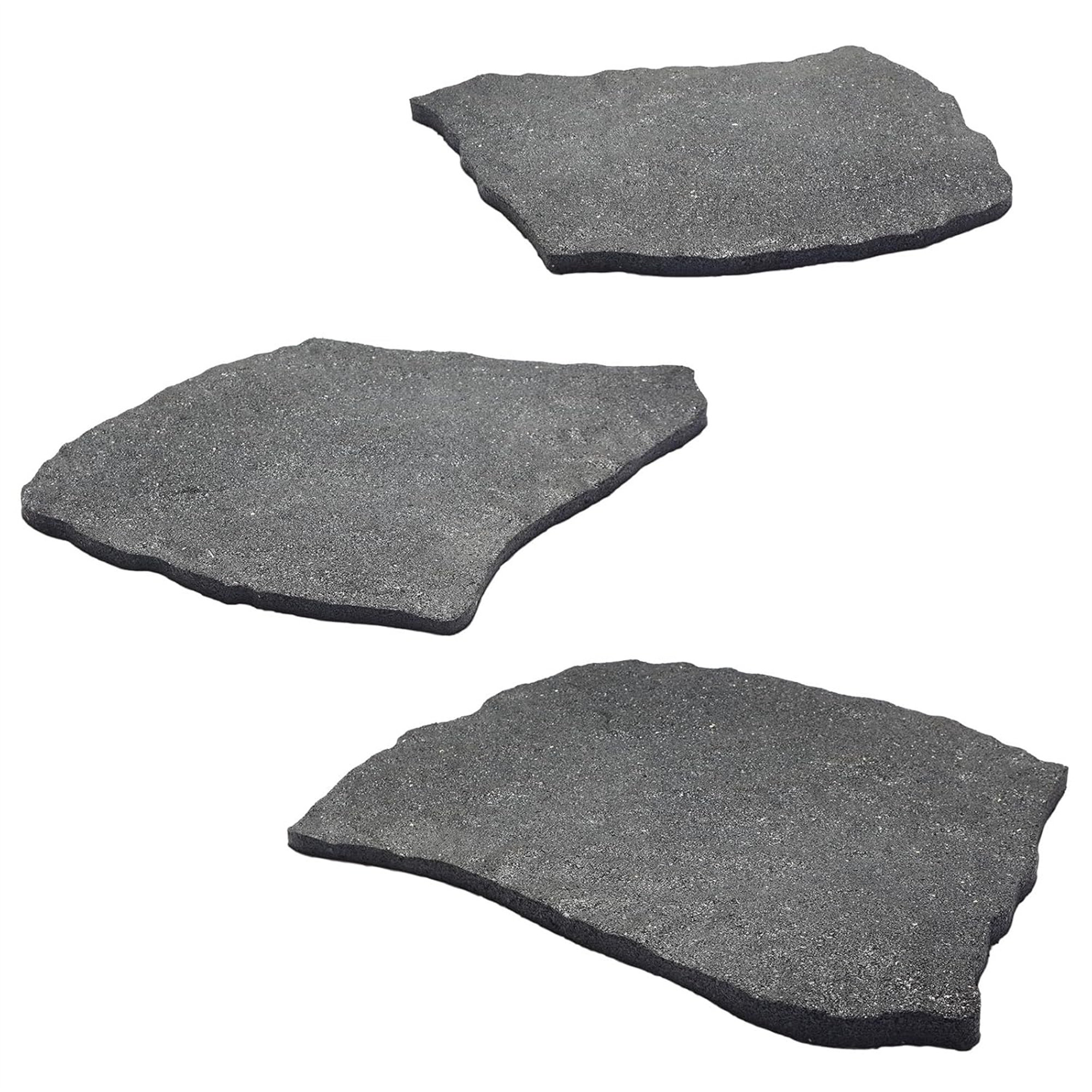 One Allium Way 3 Pack Rubber Stepping Stones For Outdoor Garden ...