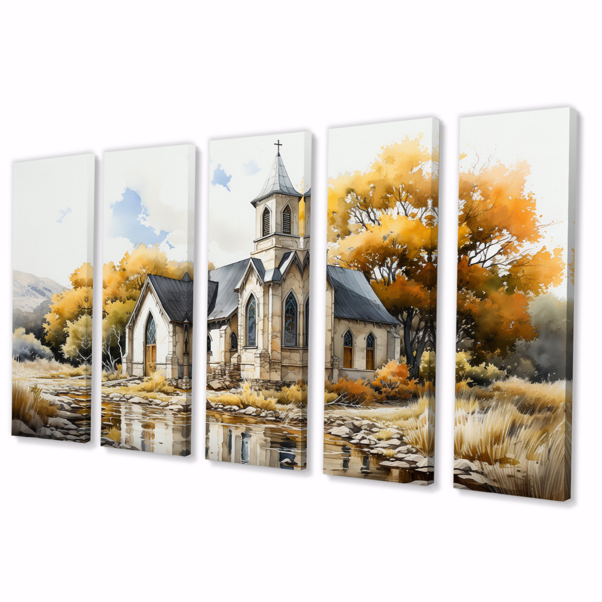 Charlton Home® Lansdcape Church Tranquil Abode III - Spiritual Canvas ...