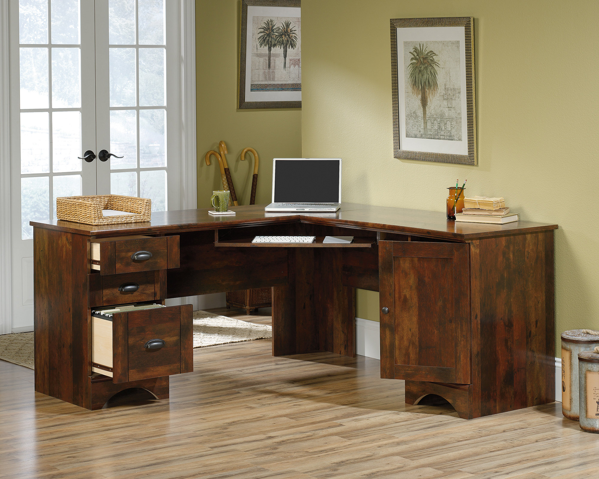 Crafters and Weavers Harbor View Corner Computer Desk | Wayfair