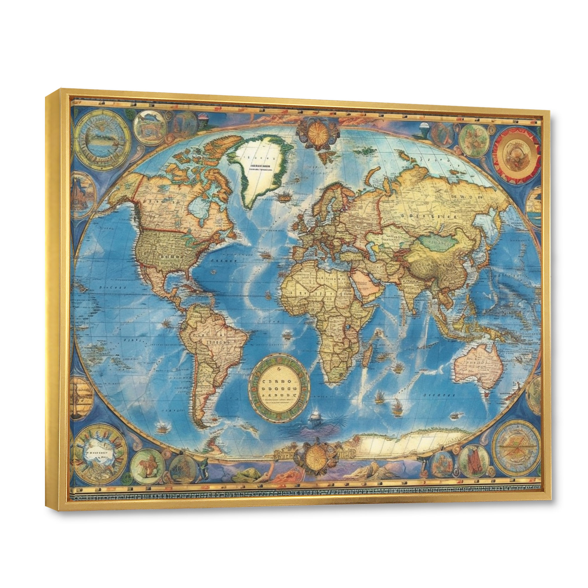 Lark Manor " Vintage World Map II " | Wayfair