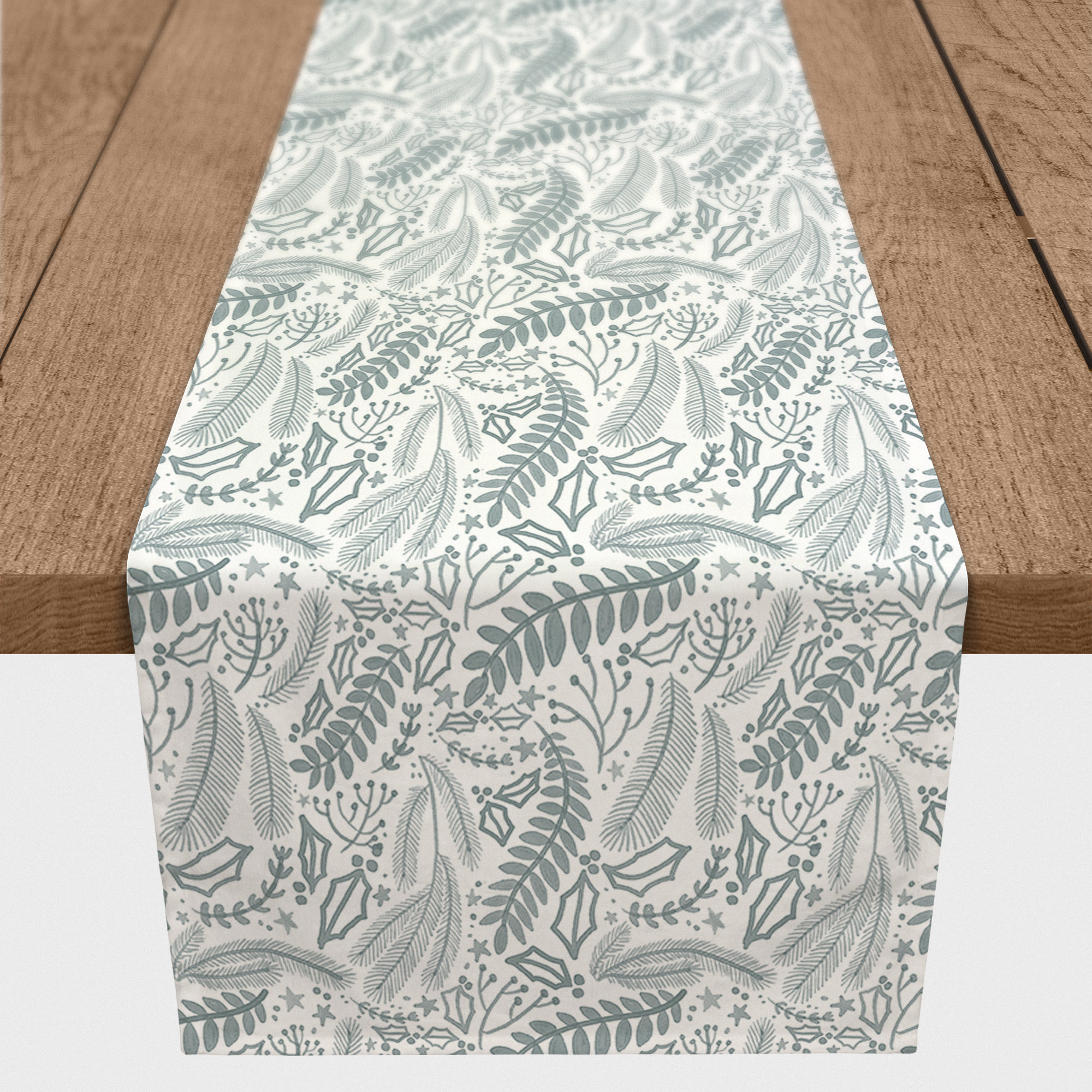 Red Barrel Studio® Green Winter Pattern Table Runner | Wayfair