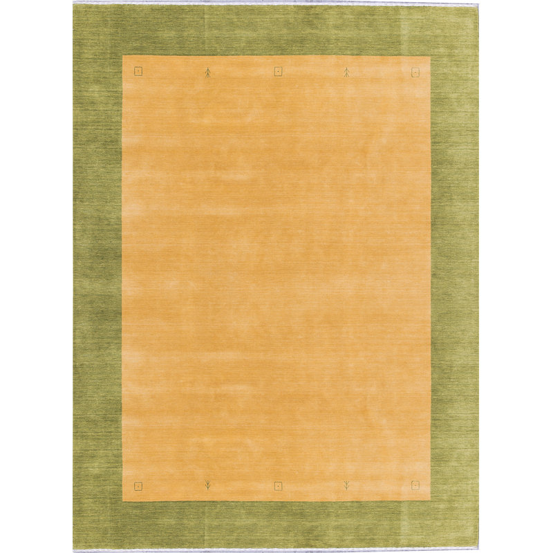 Bokara Rug Co., Inc. Hand-Knotted High-Quality Light Green and Gold ...