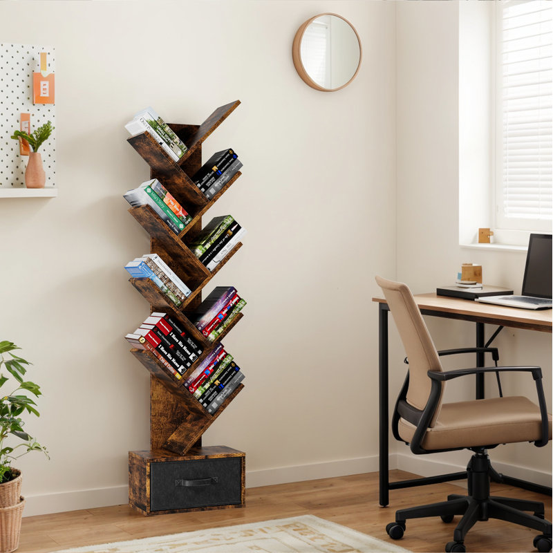 Millwood Pines 9 Tier Tree Bookshelf Storage Bookcase | Wayfair