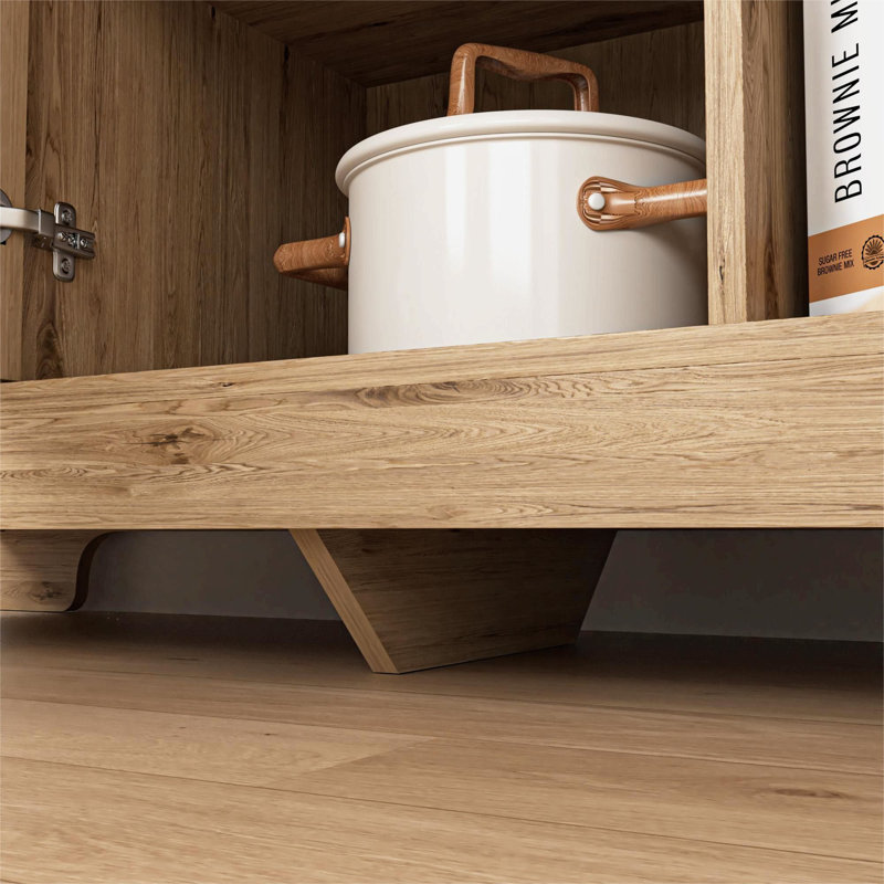 Wrought Studio™ Katriece Sideboard with Three Woven Rattan Doors and ...