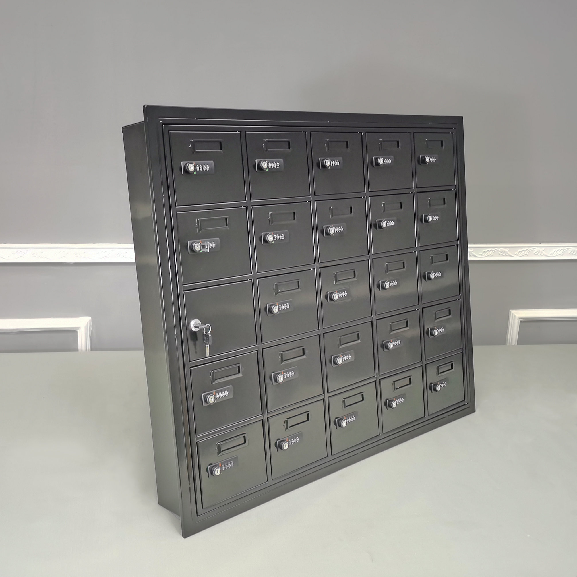 FixtureDisplays Recess Wall Mount Cell Phone Storage Locker, 25 Doors ...