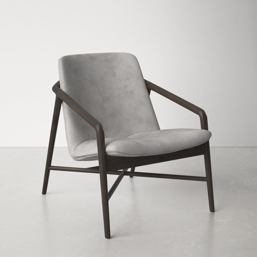 AllModern Sandy Lounge Chair - Dark Brown - Brentwood Charcoal Leather ...