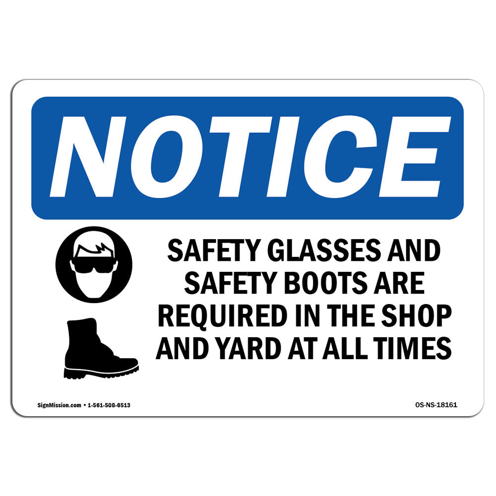 SignMission Safety Glasses and Safety Boots Sign | Wayfair