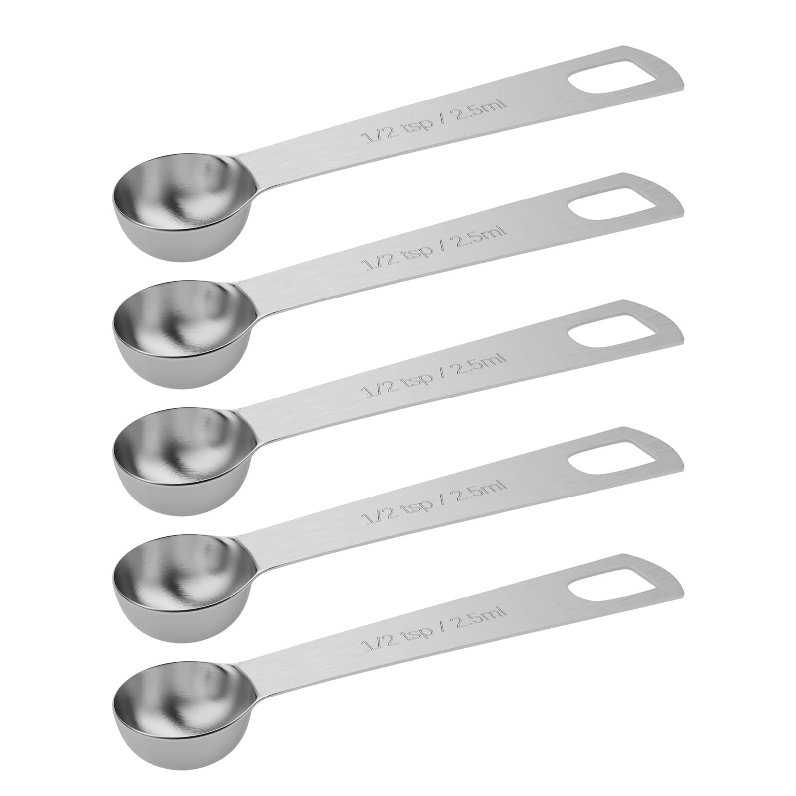 TUHOME FURNITURE LLC 5 Pack 1/2 Teaspoon Single Measuring Spoons ...