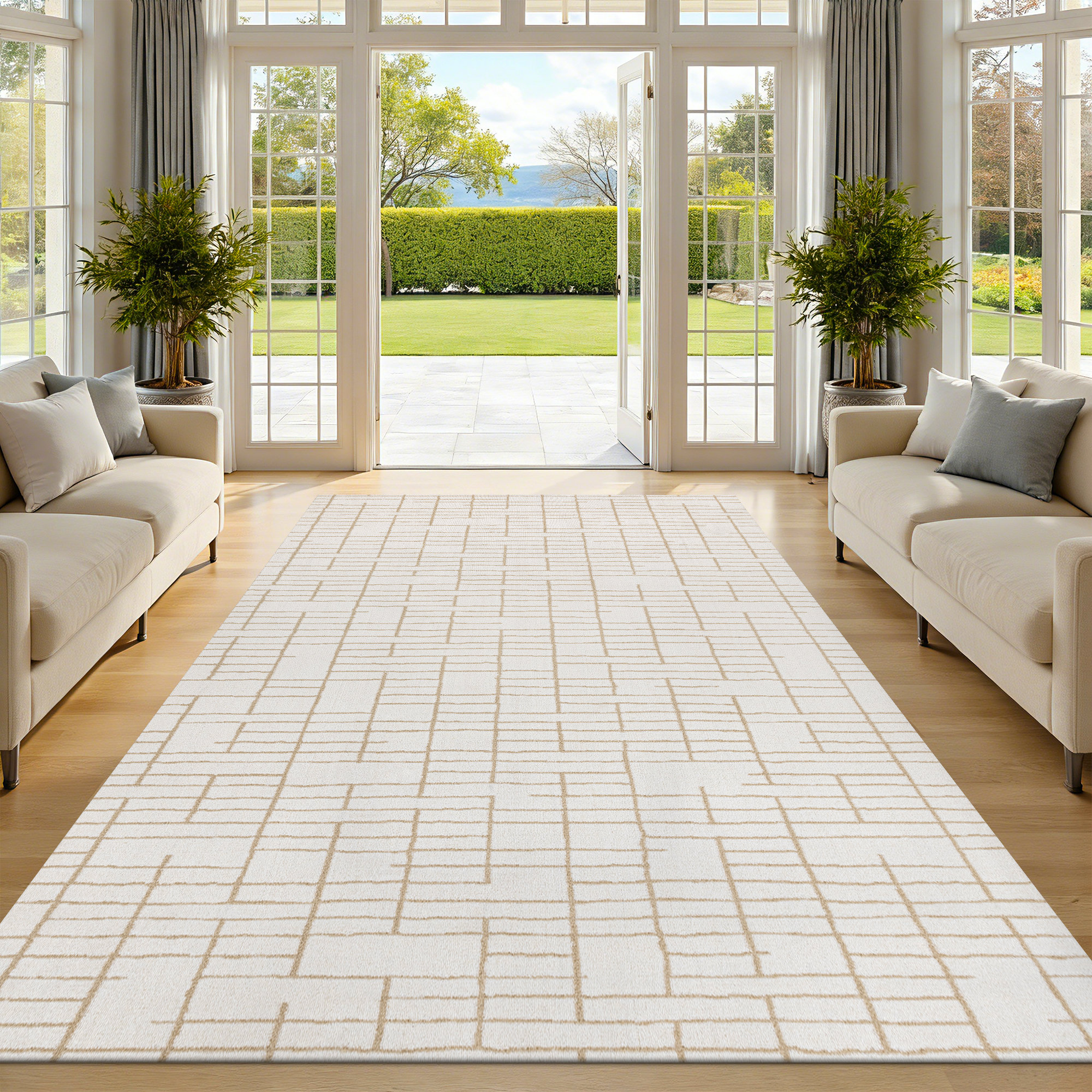George Oliver Hand Tufted Wool Geometric Area Rug | Wayfair