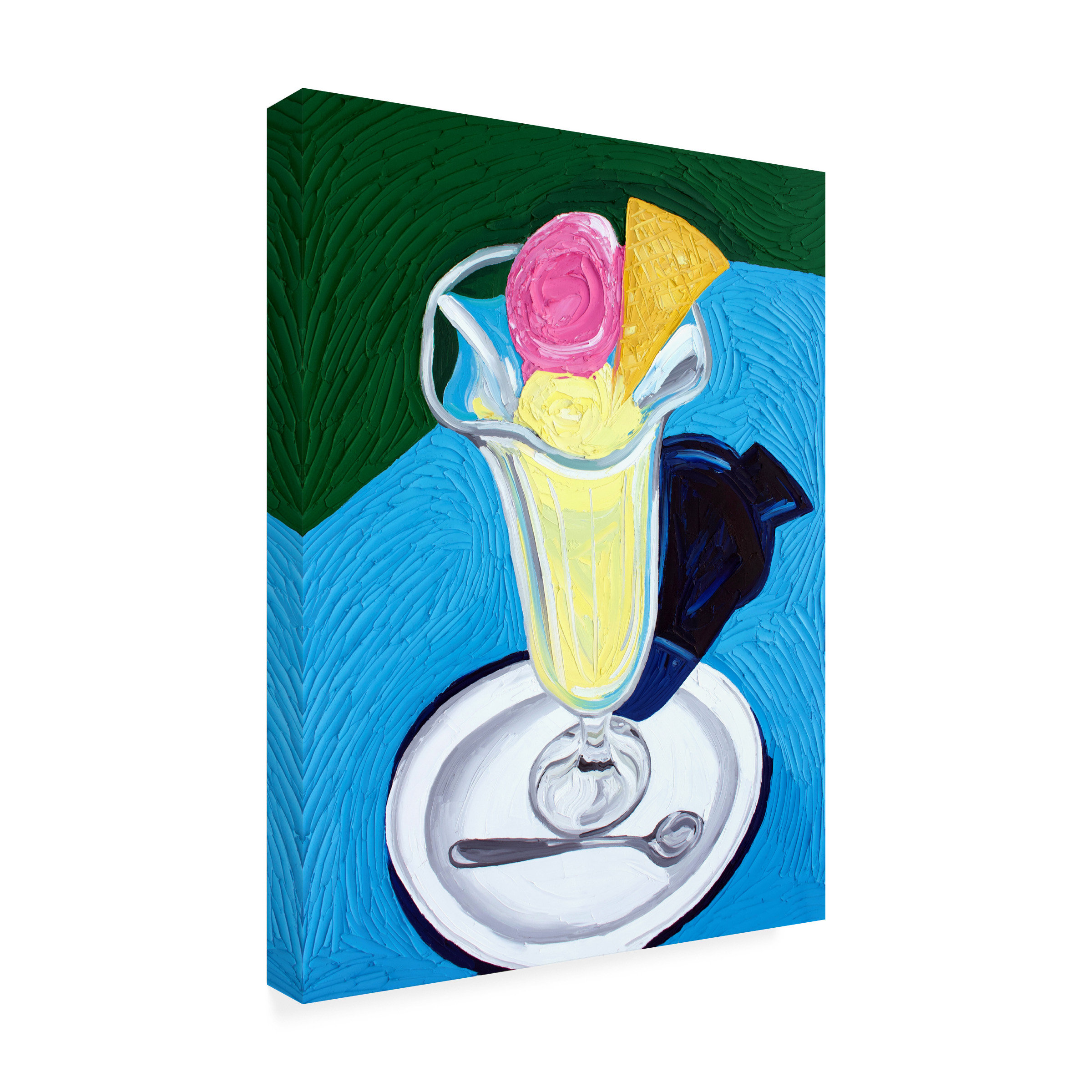 Winston Porter Raspberry And Vanilla Ice Cream On Canvas by Alice ...