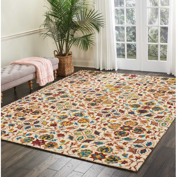 Lark Manor Geil Wool Geometric Rug & Reviews | Wayfair