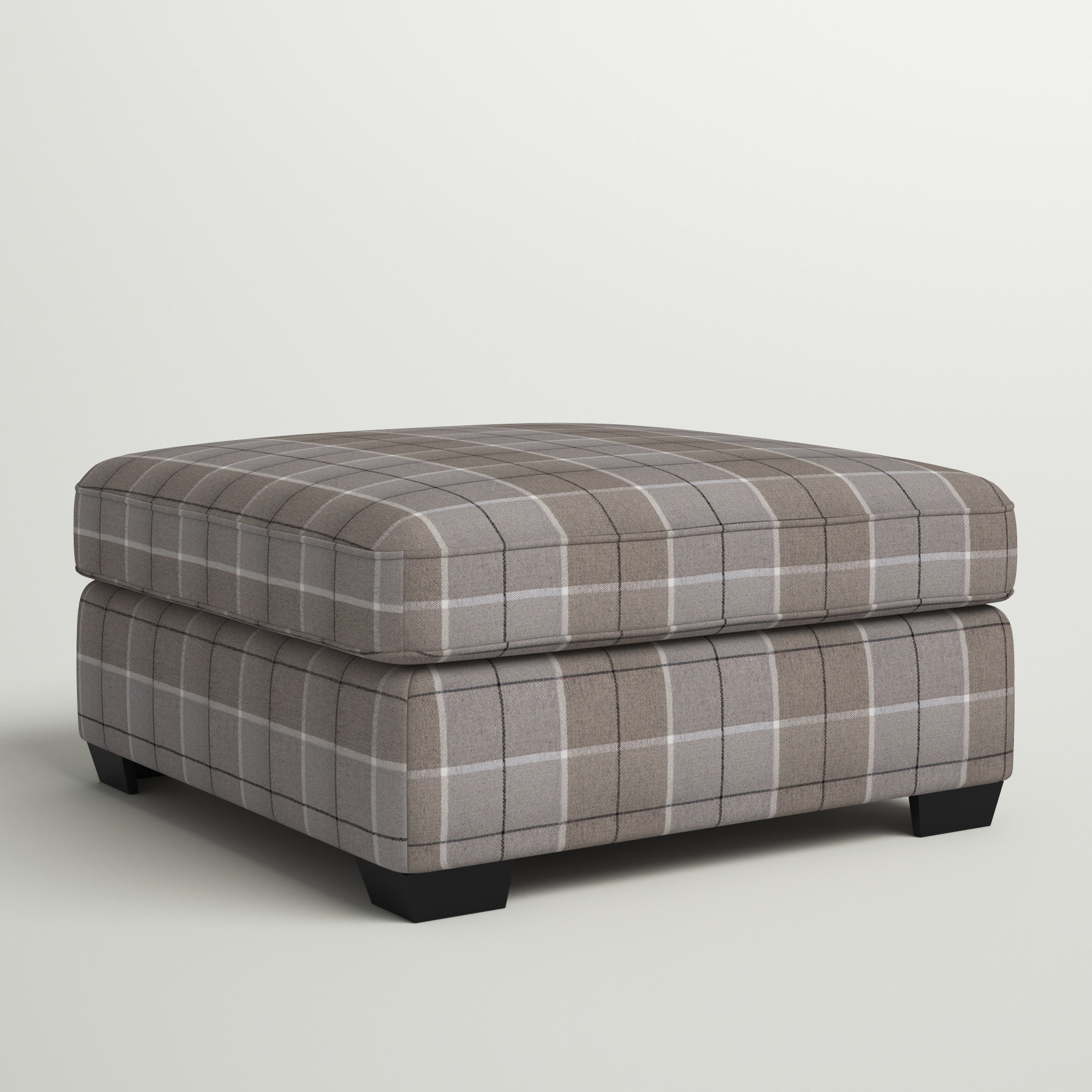 Lark Manor™ Anniejane 37" Wide Square Plaid Cocktail Ottoman & Reviews ...