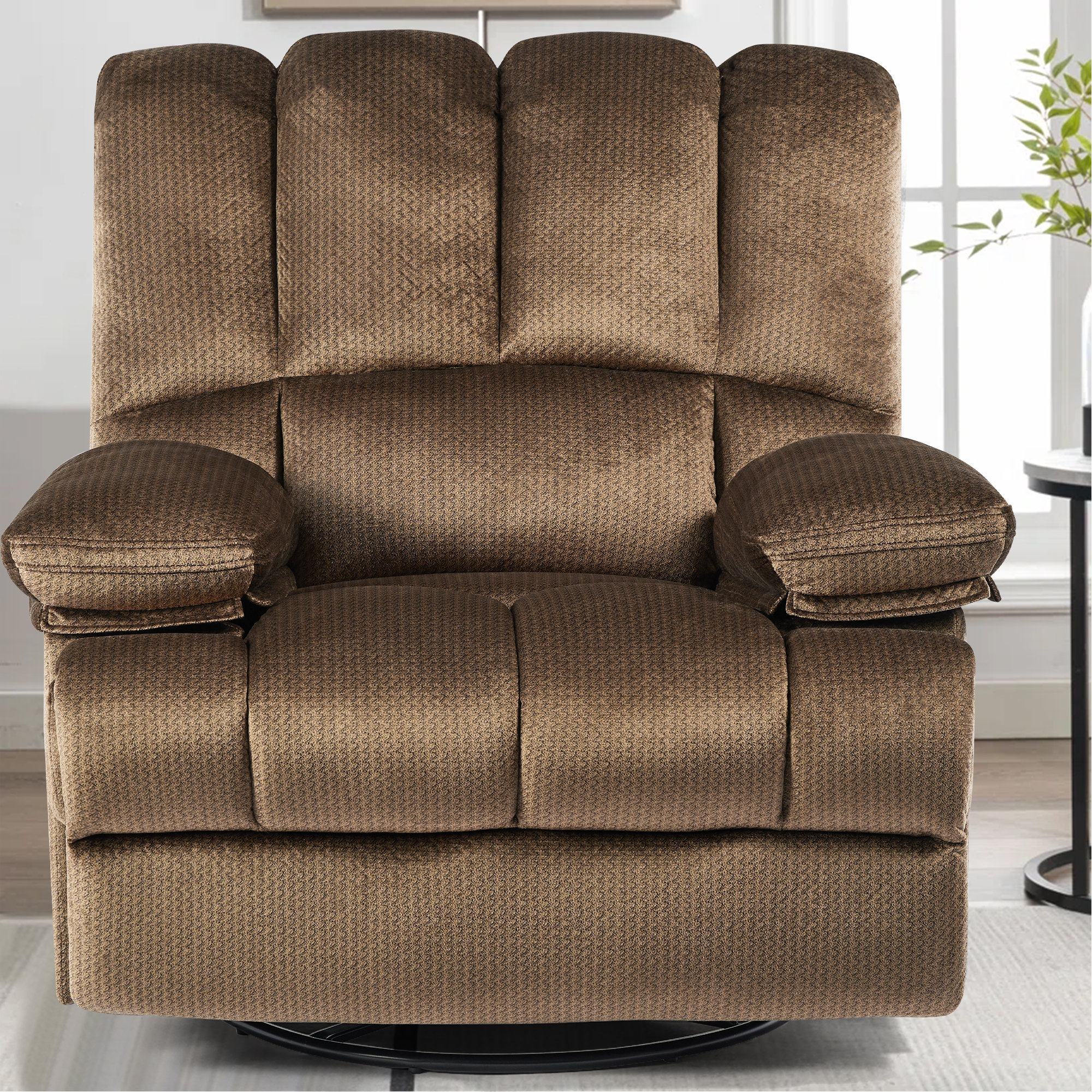 Latitude Run® 40.2" Wide Manual Upholstered Swivel Rocker Recliner With ...
