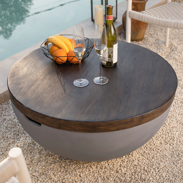 Latitude Run® Kamsville Round Concrete Side Table & Reviews | Wayfair