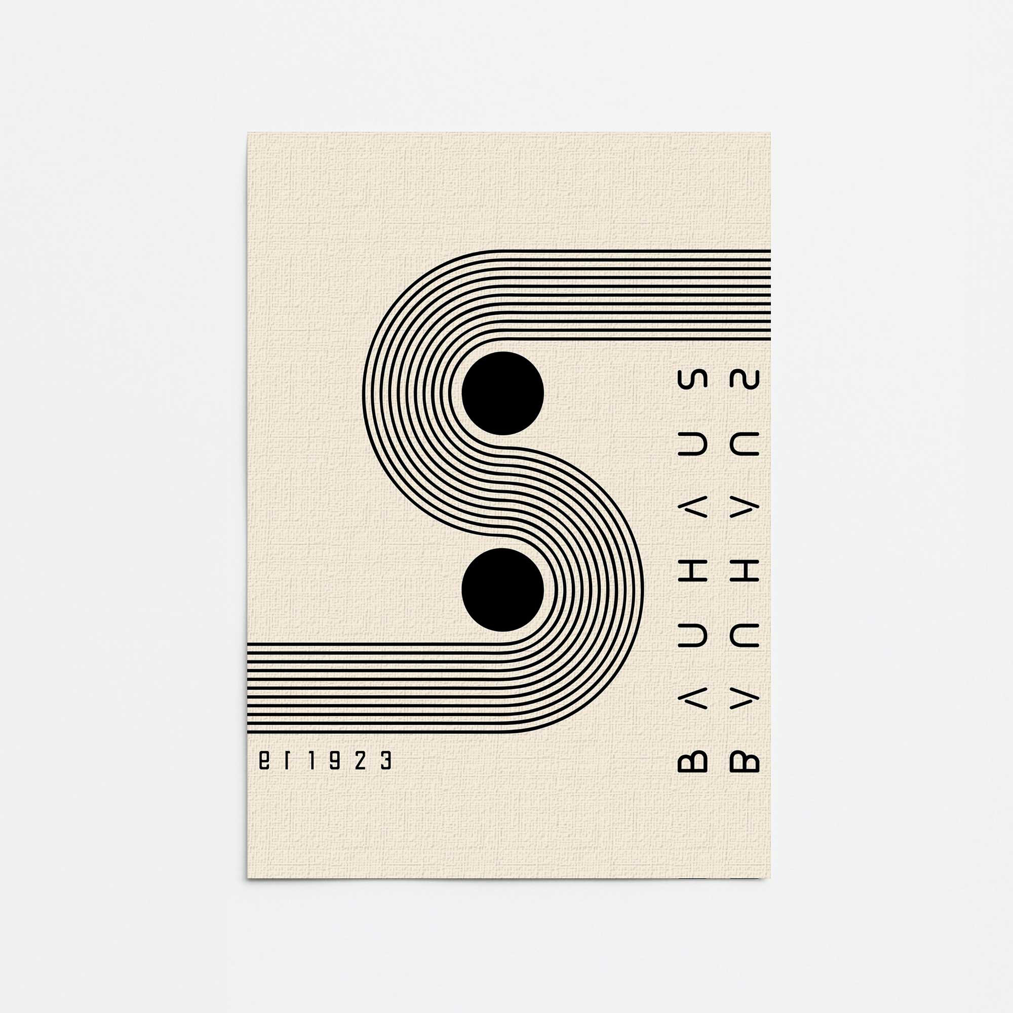 Wrought Studio™ Bauhaus Black Dot Balance Canvas Print | Wayfair