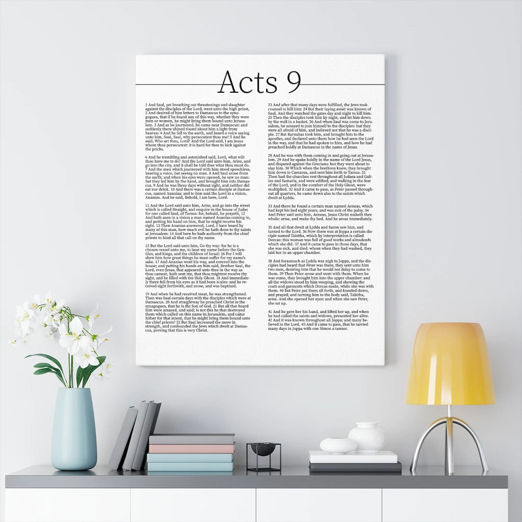 Trinx The Conversion of Saul Acts 9 Christian Wall Art Bible Verse ...