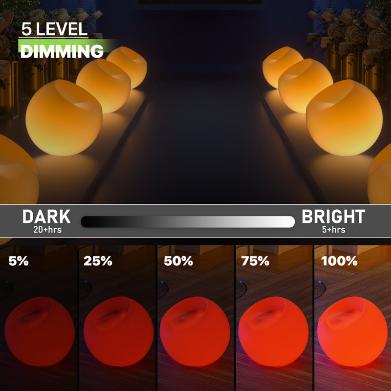 Bring Home Furniture 19'' Plug-in Integrated LED Color Changing 16 RGB ...