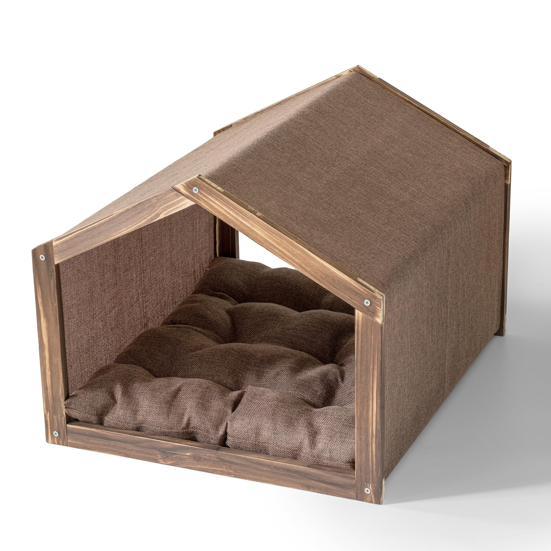 Archie & Oscar™ A Small Wooden Frame Dog House With Fabric Mats For ...