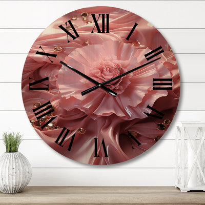 pink skeleton clock