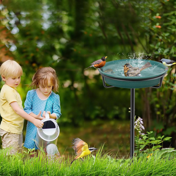 Wildon Home® Otthart Freestanding Bird Baths for Outdoors Heavy Duty ...