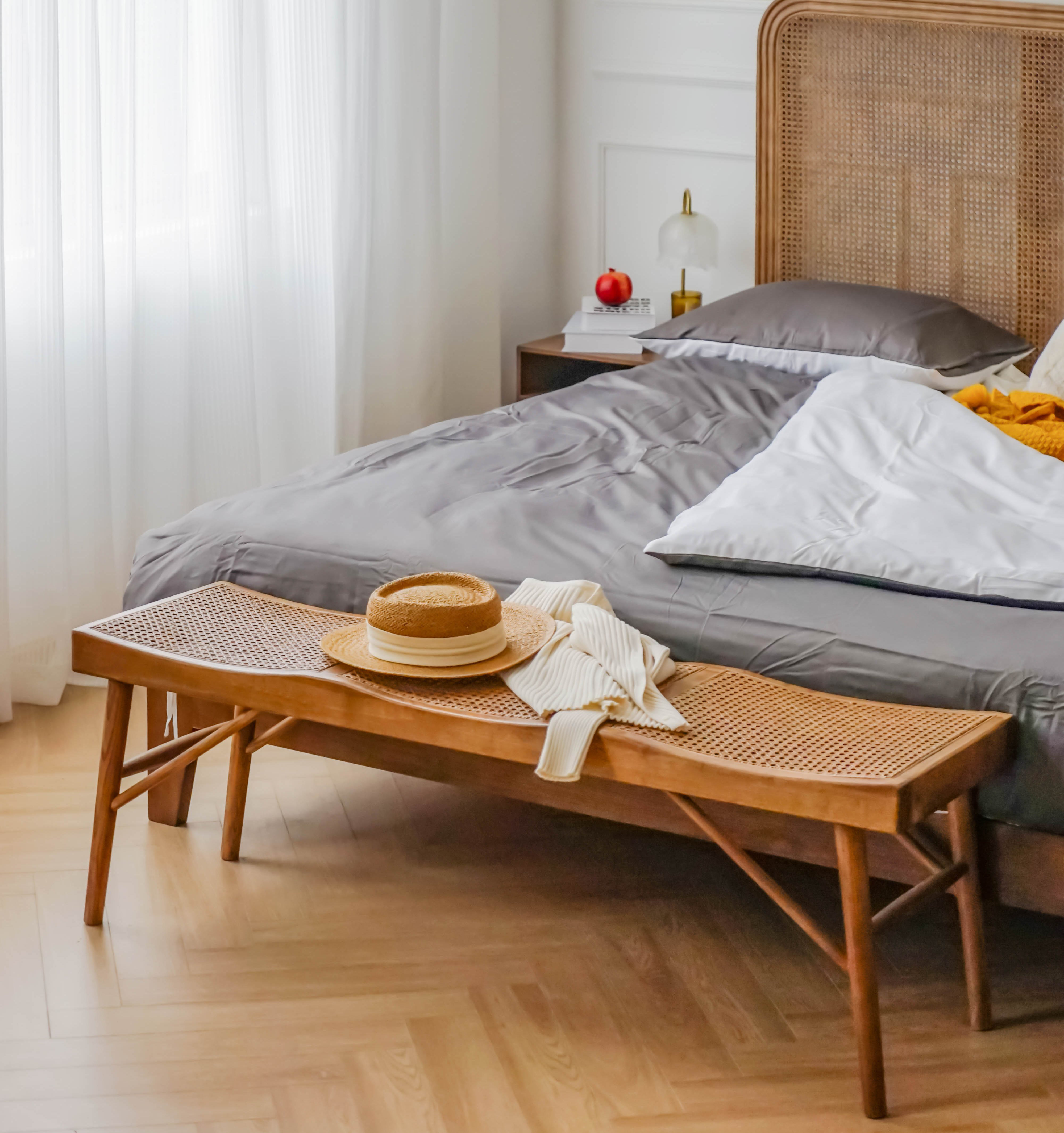 Red Barrel Studio Banc en bois massif et canne Brylynn et Commentaires - Wayfair Canada