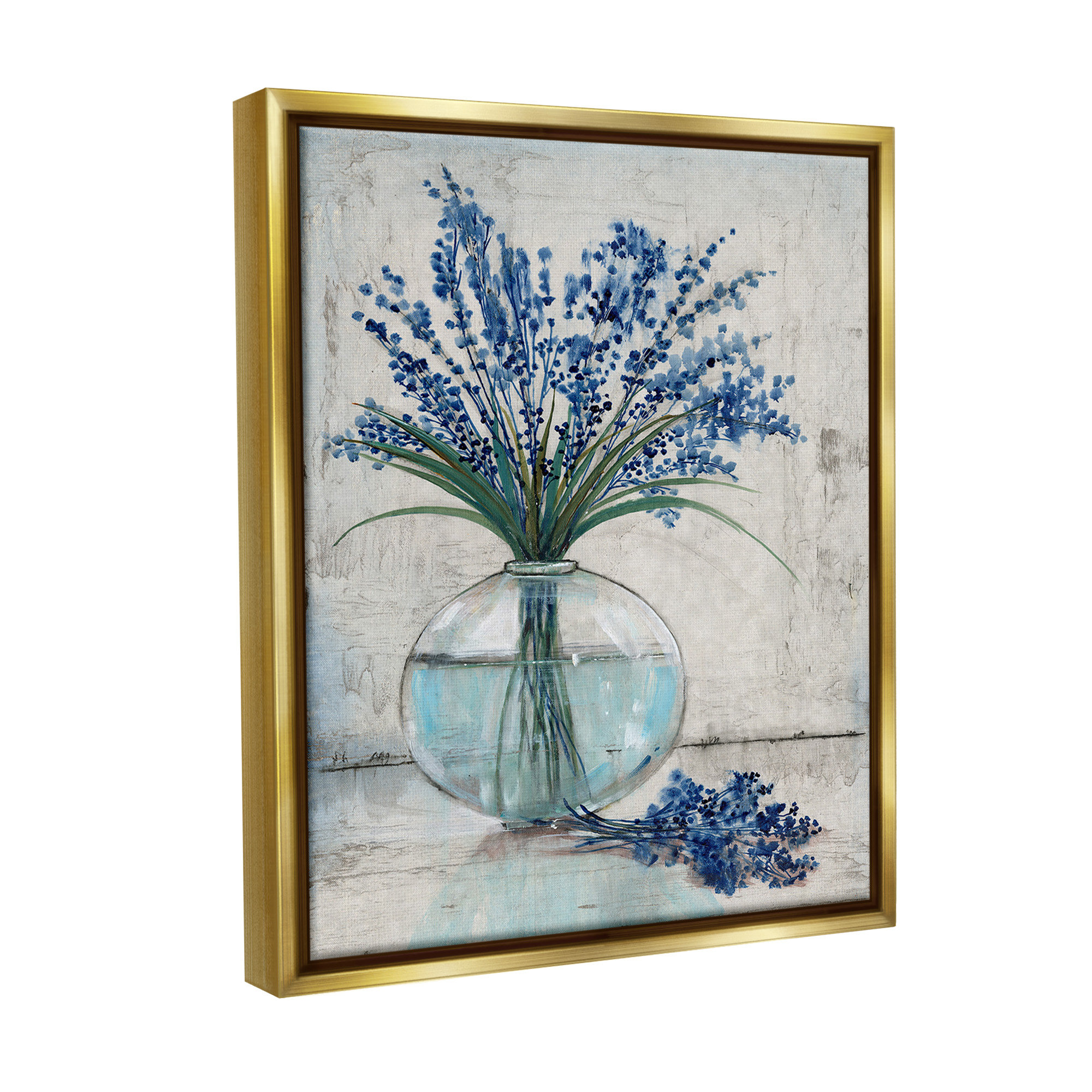 August Grove® " Lavender Sprigs In Vase Floater Frame " by Tim OToole ...