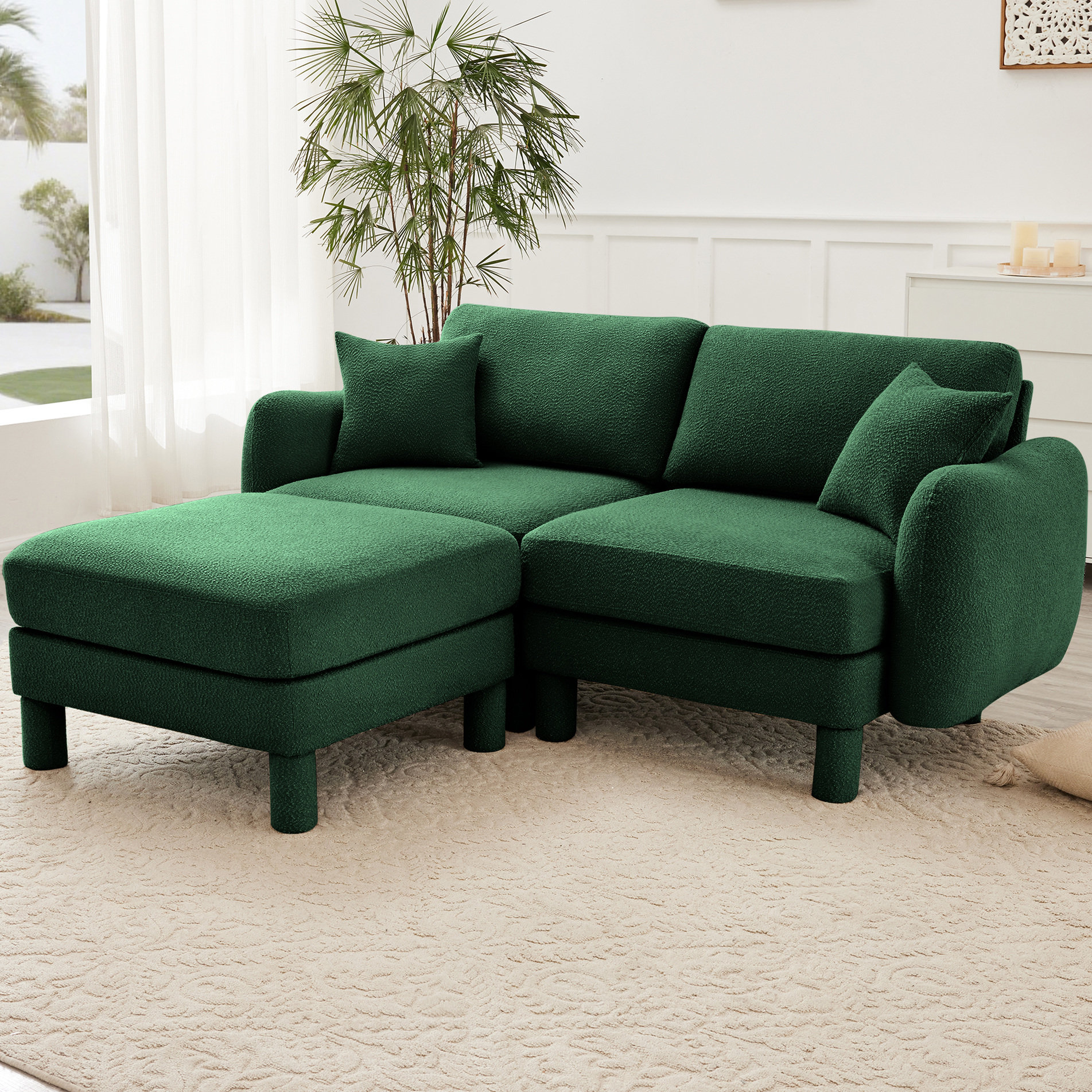 Latitude Run® 2 Boucle Fabric With Soft And Breathable Upholstery ...