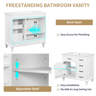 Winston Porter 36"W Freestanding Bathroom Single Vanity with Ceramic ...