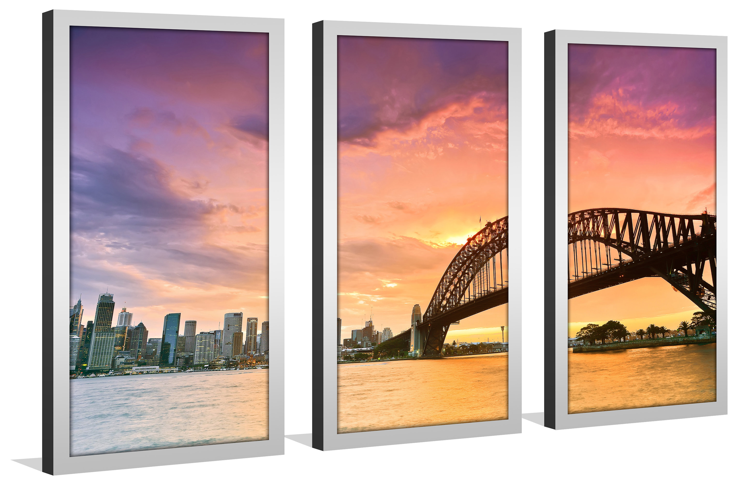 Picture Perfect International "Sydney" - 3 Piece Picture Frame ...