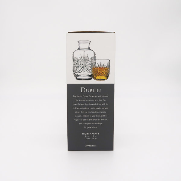 Godinger Silver Art Co Dublin Crystal Bedside Water Carafe 16oz ...