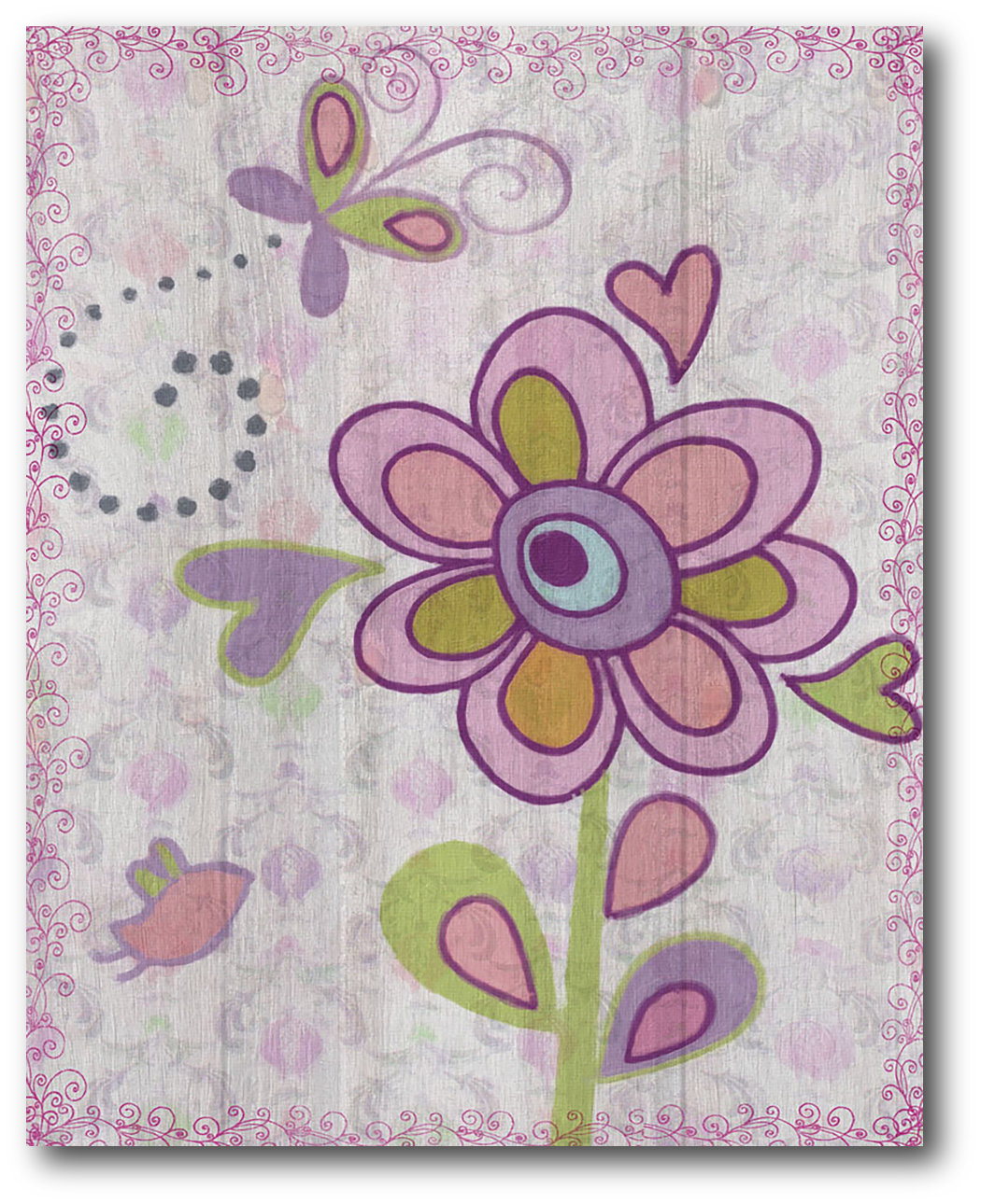 August Grove® Purple Flower Power I - Wrapped Canvas Painting Print ...