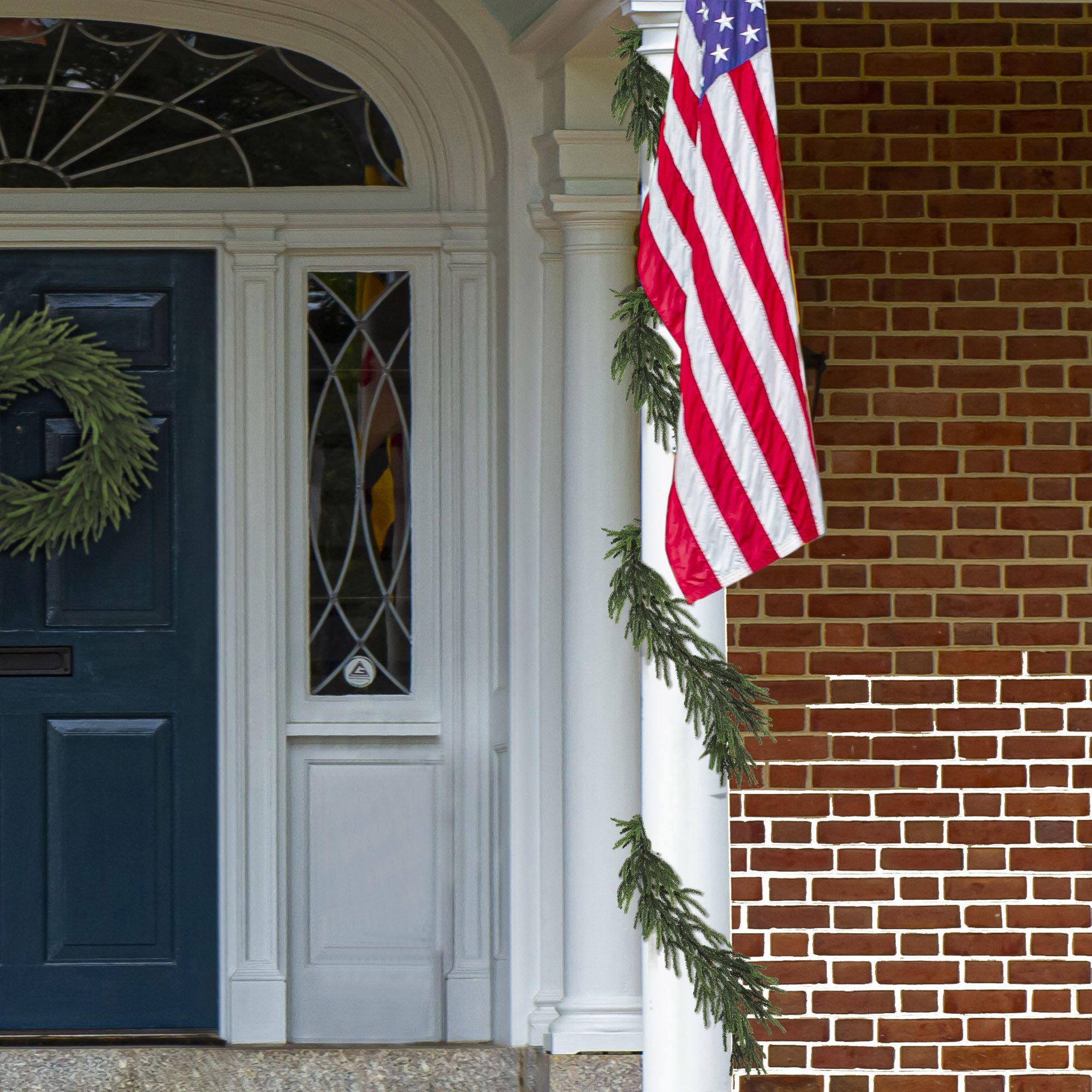 The Holiday Aisle® 6' Real Touch Norfolk Garland - Lifelike Artificial ...