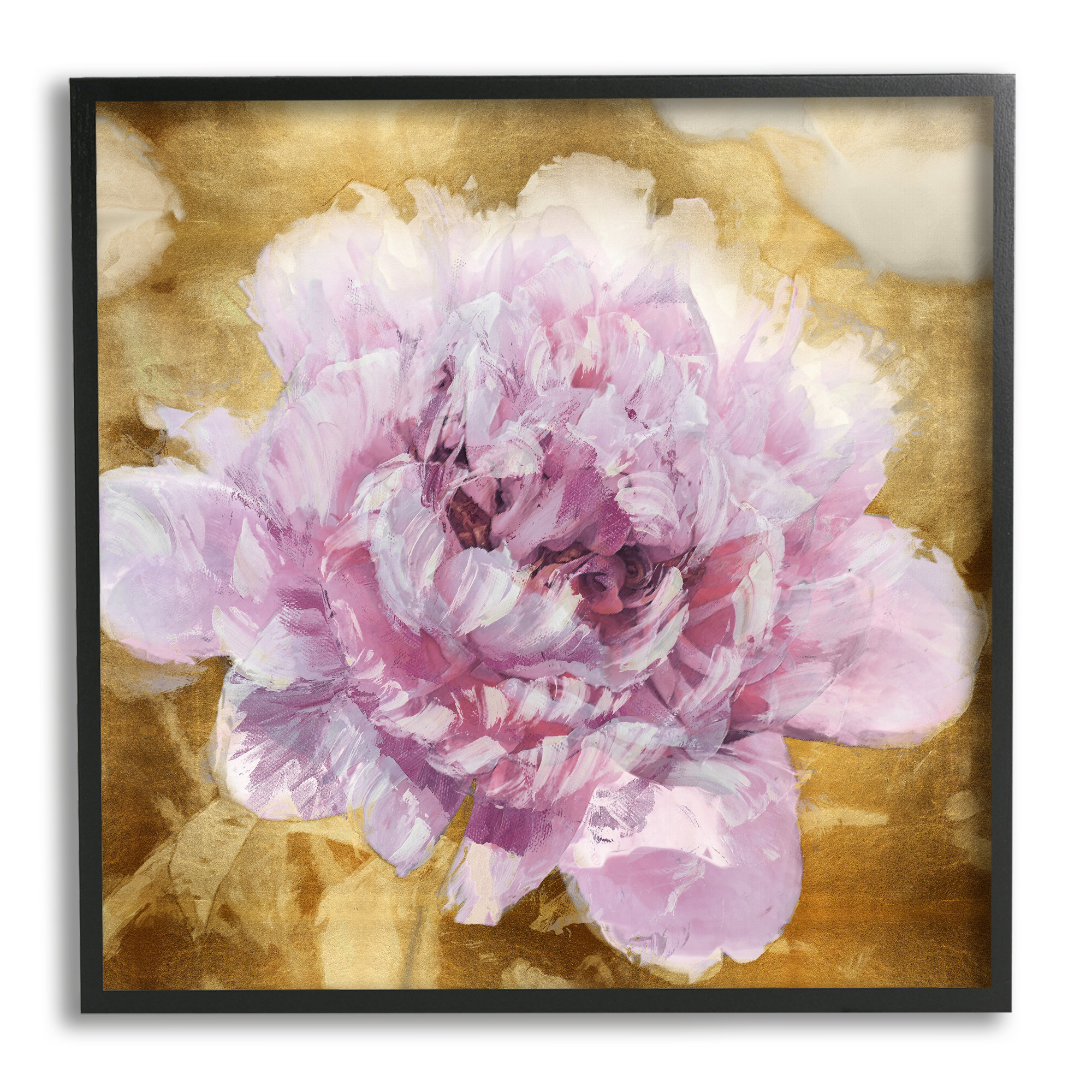 Stupell Industries Az-517-Framed Abstract Glam Flower On Canvas by ...
