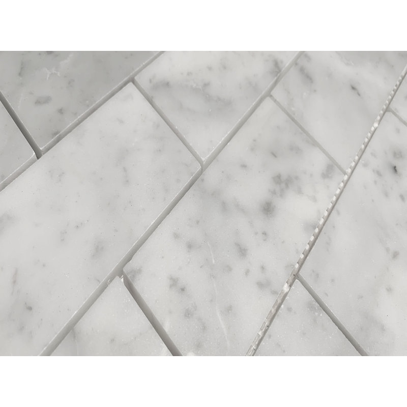 Bloom Stone 1" x 2" Marble Brick Joint Mosaic Wall & Floor Tile | Wayfair