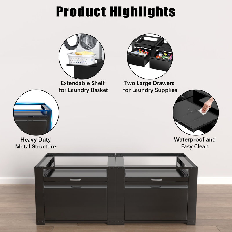 GDLF Washer and Dryer Pedestals, Laundry Pedestal Universal Fit Washing ...