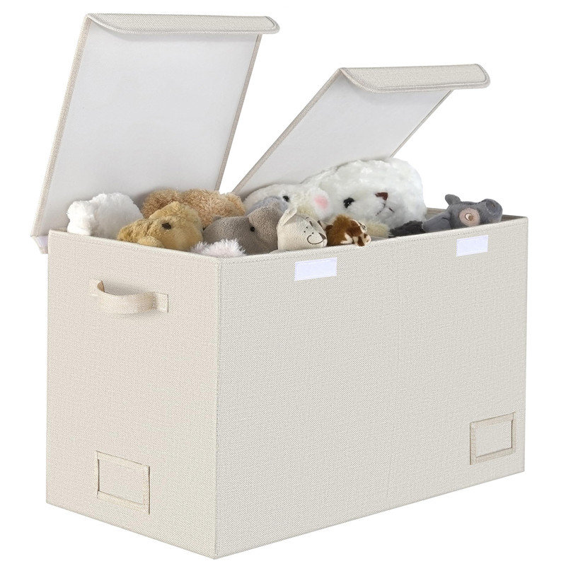 Latitude Run® Toy Chest with Lids,Large Foldable Toy Storage Organizer ...