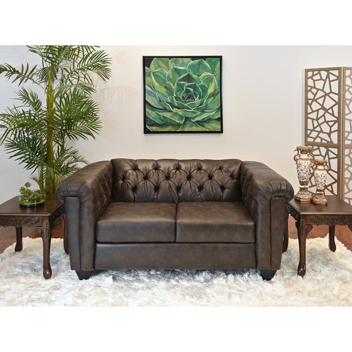 Williston Forge Jennavive 70'' Faux Leather Loveseat | Wayfair