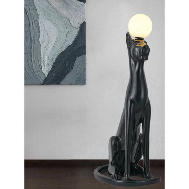 BLONSKI 54'' Black Novelty Floor Lamp | Wayfair